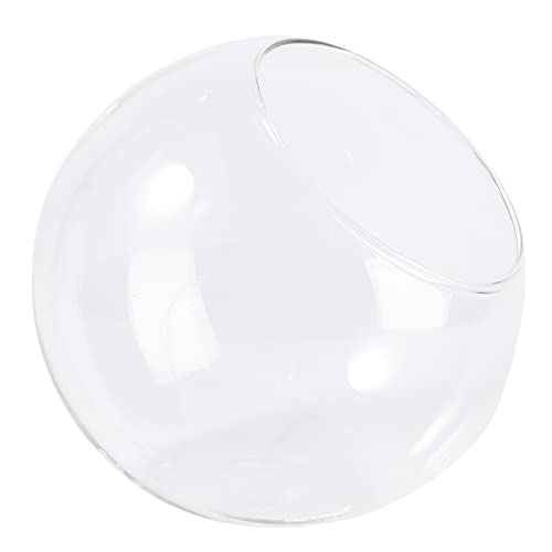 balacoo Small Animal Pet House Clear Glass Hideout Hut Cave Summer Cool Small Animal Nesting Habitat Cage Critter Bath House Cave Mini Hut Cage for Hamster Chinchillas Gerbils