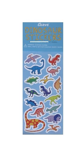 Esave Bluey Birthday Party Supplies Favor Bundle Pack includes 8 Plastic Loot Bags, 8 Bluey Sticker Sheets with 184 Stickers and 1 Dinosaur Sticker Sheet