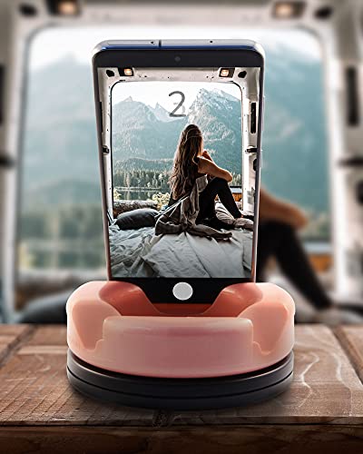GoDonut Glazed 360 Swivel Phone Stand - Portable Mount Accessory for Travel, Nightstand or Desk- Compatible with Tablet, iPhone & Most Smartphones – Black