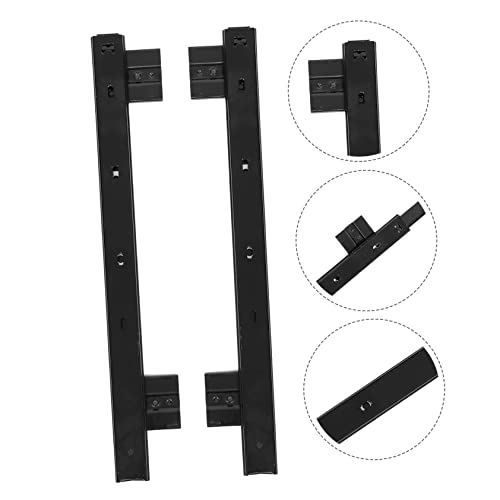 Holibanna 1 Pair Keyboard Rails Keyboard Tray Sliding Rails for Drawers Sliding Keyboard Hardware Keyboard Slide Rail Adjustable Keyboard Slide Desk Rail Rack Computer Office Steel Bracket