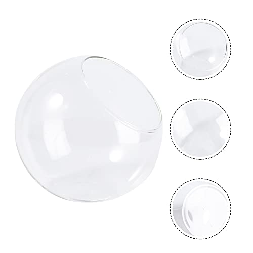 balacoo Small Animal Pet House Clear Glass Hideout Hut Cave Summer Cool Small Animal Nesting Habitat Cage Critter Bath House Cave Mini Hut Cage for Hamster Chinchillas Gerbils