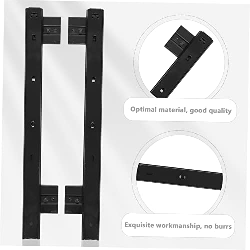 Holibanna 1 Pair Keyboard Rails Keyboard Tray Sliding Rails for Drawers Sliding Keyboard Hardware Keyboard Slide Rail Adjustable Keyboard Slide Desk Rail Rack Computer Office Steel Bracket