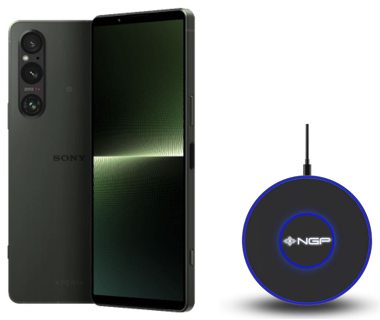 Sony Xperia 1 V 5G XQ-DQ72 Dual 256GB 12GB RAM Unlocked (GSM Only | No CDMA - not Compatible with Verizon/Sprint) GSM Global Model, Mobile Cell Phone – Green