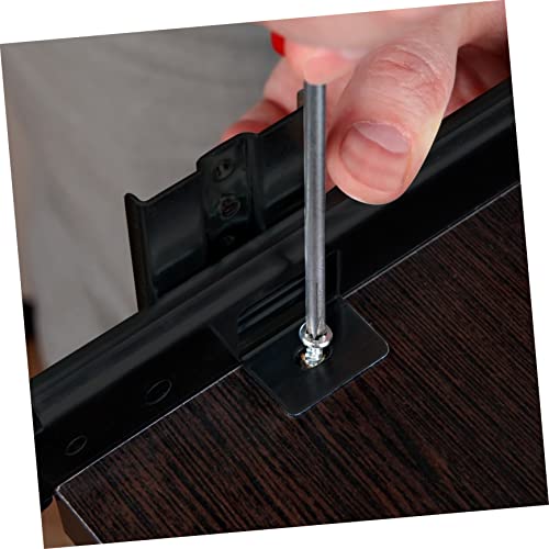 Holibanna 1 Pair Keyboard Rails Keyboard Tray Sliding Rails for Drawers Sliding Keyboard Hardware Keyboard Slide Rail Adjustable Keyboard Slide Desk Rail Rack Computer Office Steel Bracket