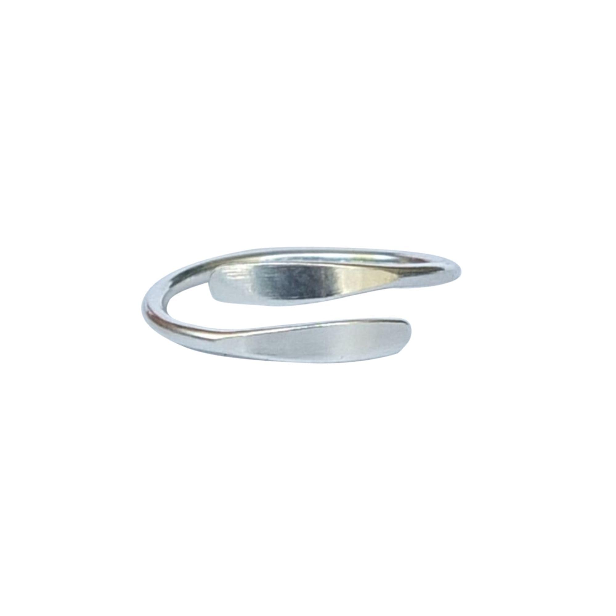 Handmade Silver Wrap Band Adjustable Toe Ring, 925 Sterling Silver, Thin Classic Dainty Open Toe, Pinky or Knuckle Rings for Women, By MiYa Jewelry Creations