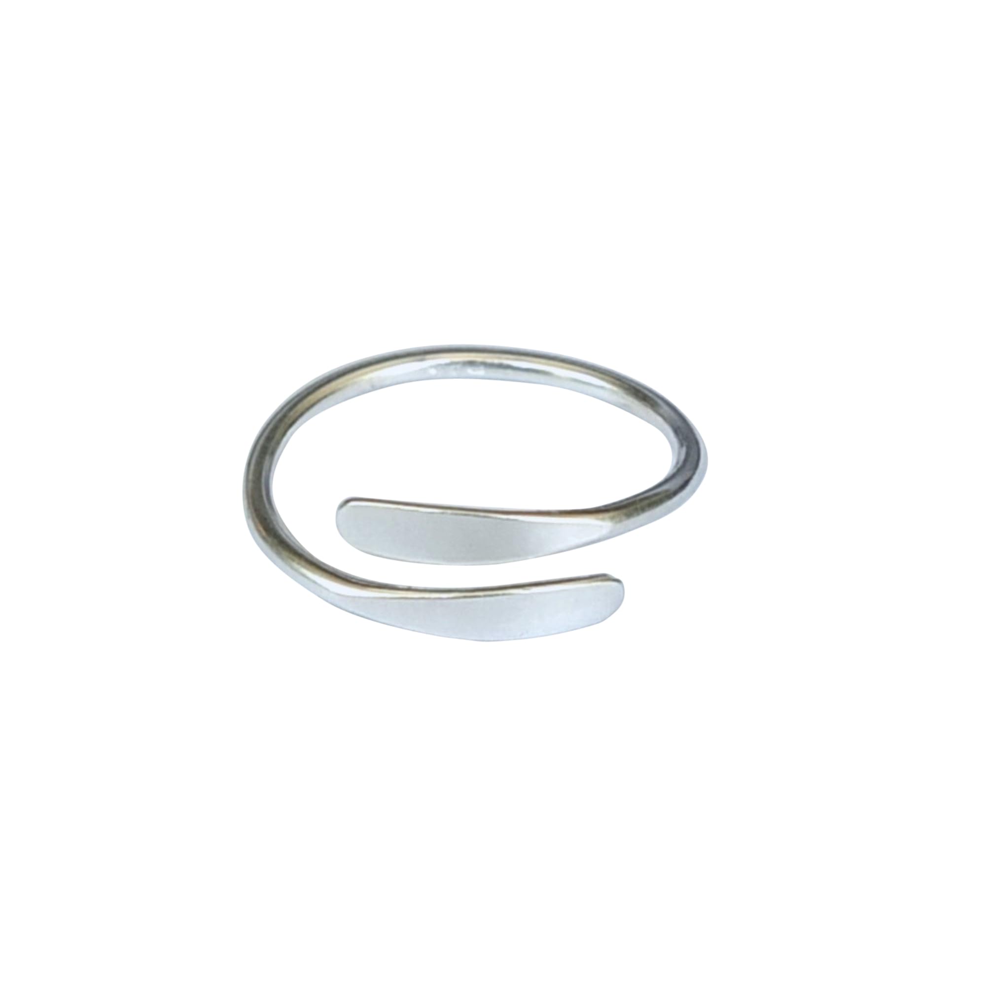 Handmade Silver Wrap Band Adjustable Toe Ring, 925 Sterling Silver, Thin Classic Dainty Open Toe, Pinky or Knuckle Rings for Women, By MiYa Jewelry Creations