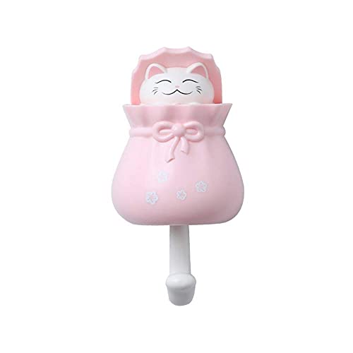 AINIJIA&HOLO Cute Cat in Bag Coat Hook,Key Hook, hat Hook, Towel Bag Scarf Wall Hook,Decorative Wall Hook Wall Hanger Holder for Hanging Coats, Keys, Hats, Luggage and Towels