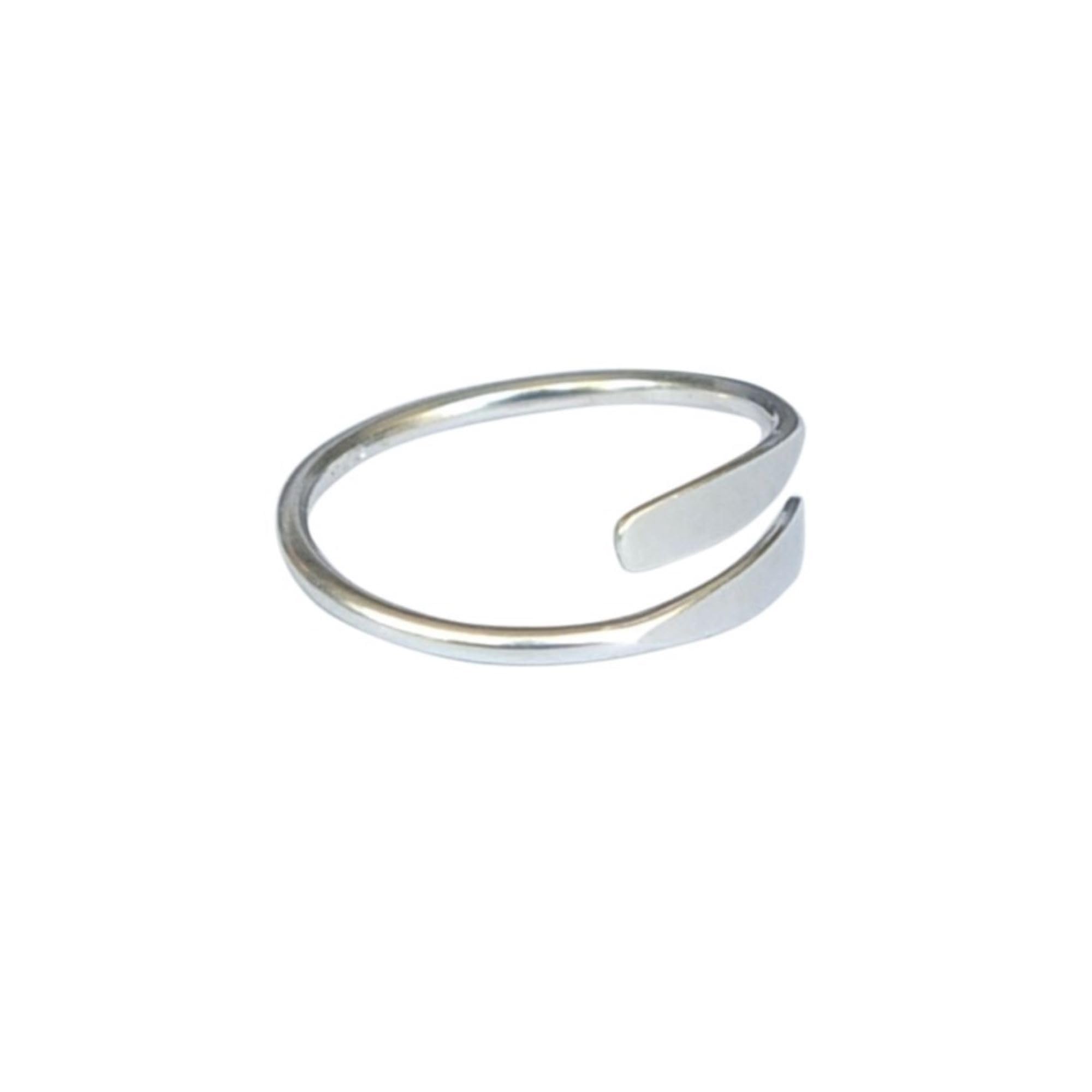 Handmade Silver Wrap Band Adjustable Toe Ring, 925 Sterling Silver, Thin Classic Dainty Open Toe, Pinky or Knuckle Rings for Women, By MiYa Jewelry Creations