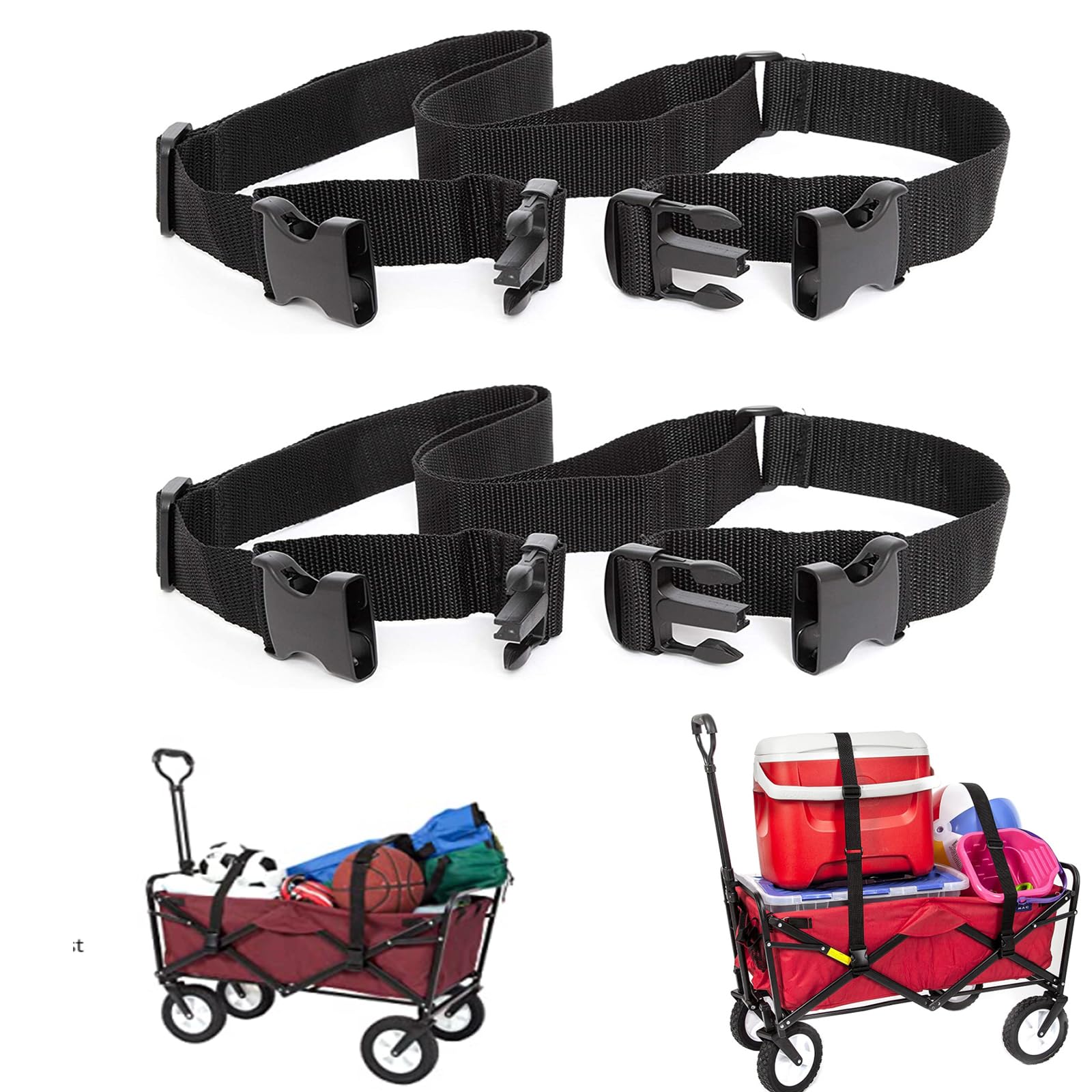 CORRBPEN Universal Buckle Straps Compatible with Collapsible Folding Outdoor Utility Wagon,mac Wagon Accessories,Sports Folding Wagon Accessories,Children's Dining Chair seat Belt, Wagon Accessories.