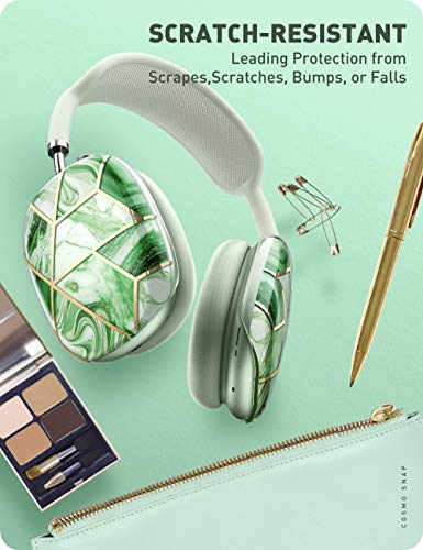 i-Blason Cosmo Case Designed for Airpods Max Headphones, Protective Stylish Earpads Case Cover Compatible with Apple AirPods Max, 1 Pair (Jade)
