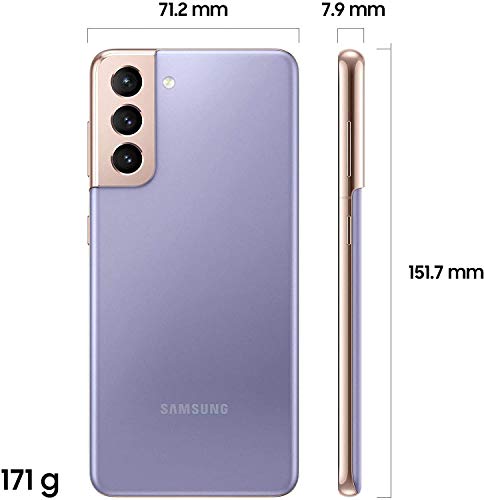 Samsung Galaxy S21 5G | Factory Unlocked Android Cell Phone | International Version 5G Smartphone | Pro-Grade Camera, 8K Video, 64MP High Res | 128GB, (SM-G991B/DS) (Phantom Violet)