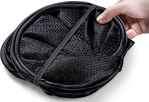 Laundry Basket, Laundry Hamper - Mesh Popup Laundry Hamper. Portable, Durable Handles, Collapsible for Storage, and Easy to Open. Great for The Kids Room, College Dorm, or Travel. (Black)[SHOOTING]