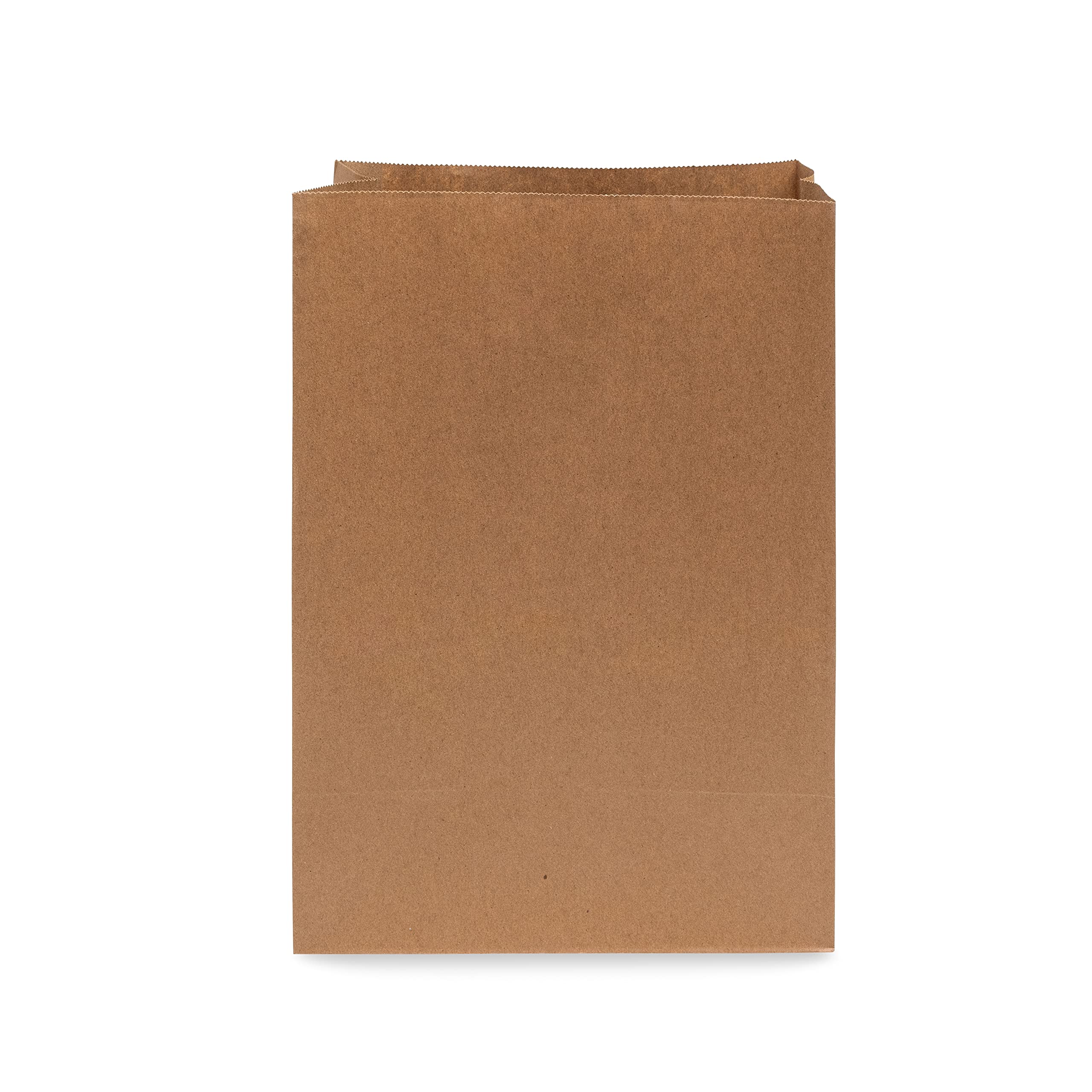 Prime Line Packaging Brown Paper Lunch Bags, Paper Sack for Grocery, Shopping, Delivery, Goodie, Take Out, Bakery, Bulk, 1/8 BBL, 10x6x14 100 Pack