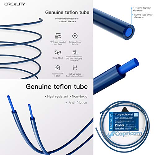 Creality Upgrade 3D Printer kit with Metal MK8 Gray Alloy Extruder + Capricorn Bowden PTFE Tubing(1M) + Bed-Level Spring 1.75mm Filament for Ender 3/3 Pro/CR-10 Series/10S/20/20 Pro Printers