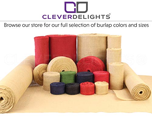 CleverDelights 36" Premium Burlap Roll - 10 Yards - Finished Edges - Tight Weave Natural Jute Burlap Fabric