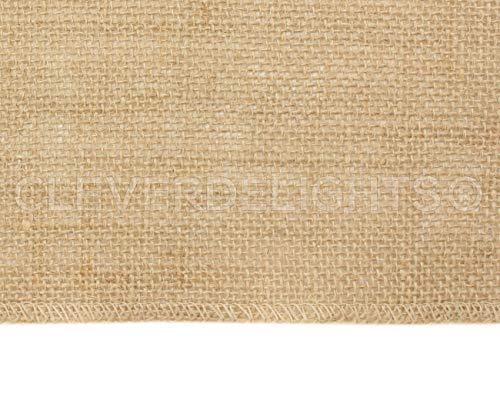 CleverDelights 36" Premium Burlap Roll - 10 Yards - Finished Edges - Tight Weave Natural Jute Burlap Fabric