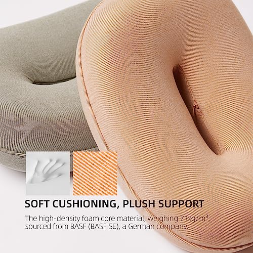 backrobo Lumbar Pillow for Office Chair - Multi-Functional Nap Pillow - Supports Lower Back, Neck, and Head for Complete Relaxation,Ideal for Office, Home, and Traveling (Pink)