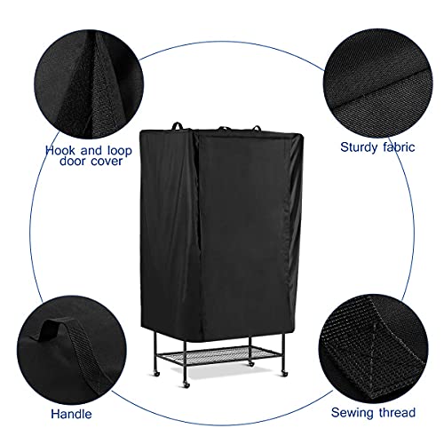 POPETPOP Mesh Birds Cage Seed Catcher + Universal Washable Bird Cage Cover (Black)