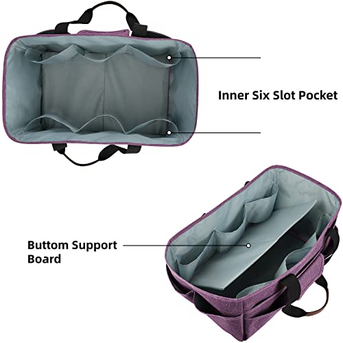 Portable Fundamentals Art Organizer Craft Storage Tote Bag, Multi-Functional Carrying Bag with Multiple Pockets for Crafts, Sewing, Yarn Storage, Medical and Office Supplies Storage