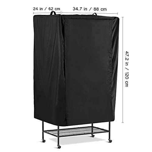 POPETPOP Mesh Birds Cage Seed Catcher + Universal Washable Bird Cage Cover (Black)