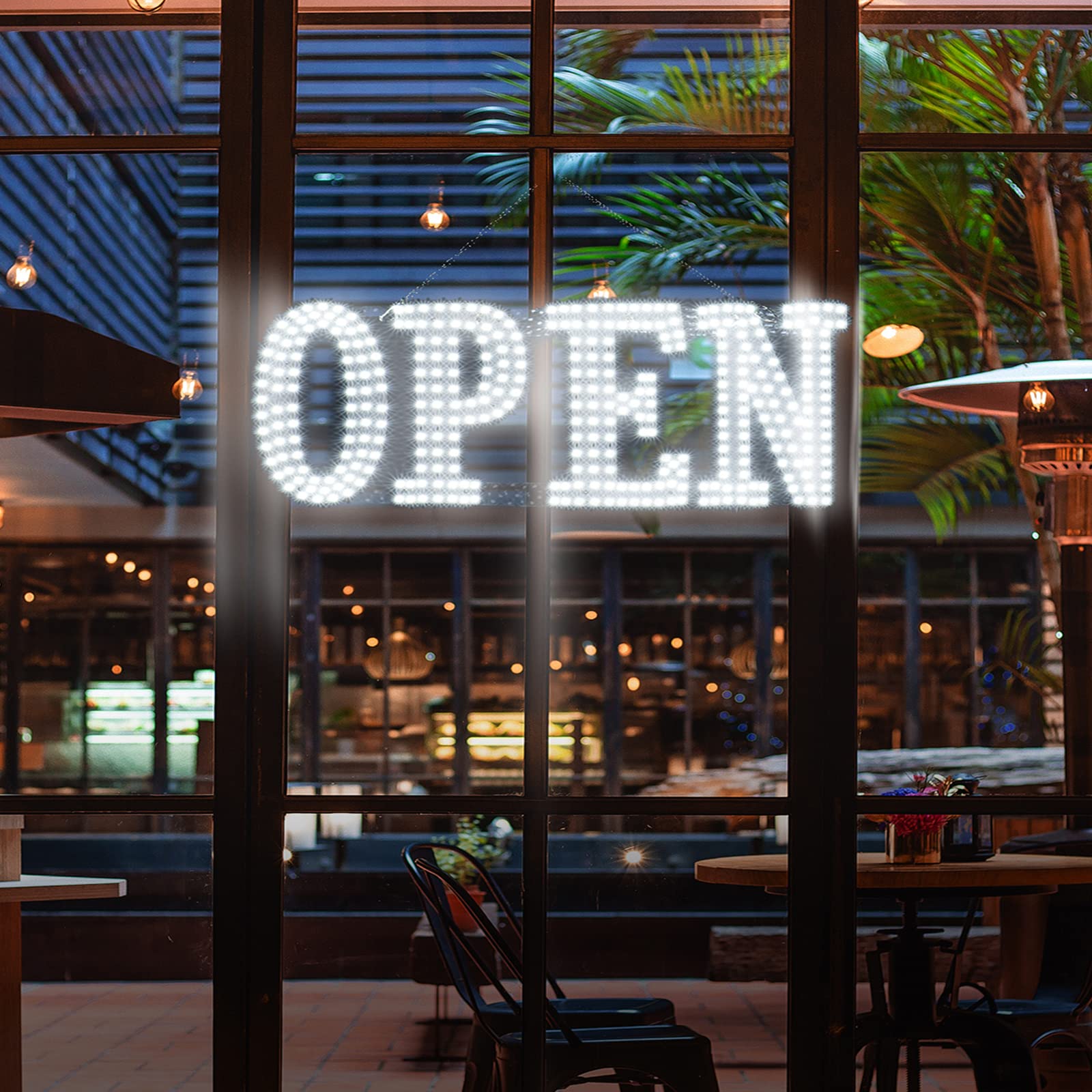40"x14" Extra Jumbo LED Open Signs for Business, Unique Design Super Bright Open Sign with Chain, High Visibility Open Sign for Stores Bar Hotel Retail Shops Window Salon Office