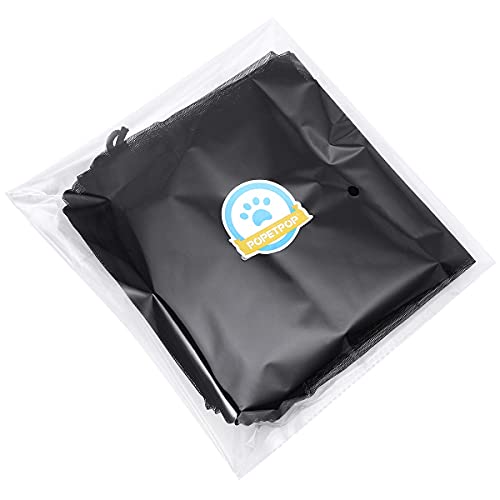 POPETPOP Mesh Birds Cage Seed Catcher + Universal Washable Bird Cage Cover (Black)