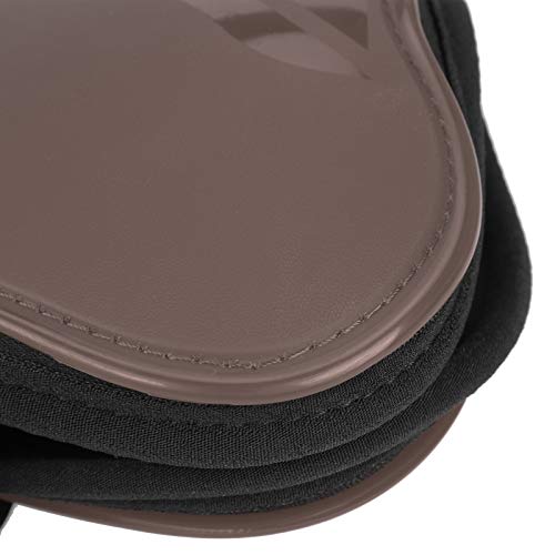Horse Leg Protector PU Horse Front Hind Leg Boots Horse Riding Boots Pony Shock Absorbing Show Competition Leg Protection[Brown L] Hip & Joint Care