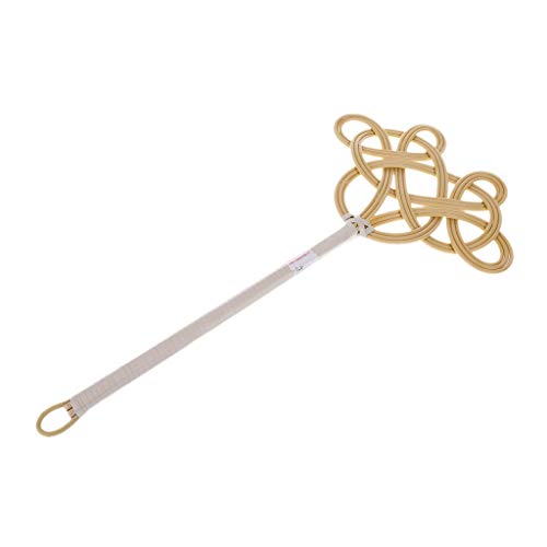 LEJIA Traditional Racket Woven Imitation Rattan Clean Duster Carpet Rug Beater Durable Hand Made for Pet Owner, 62cm/24.41in