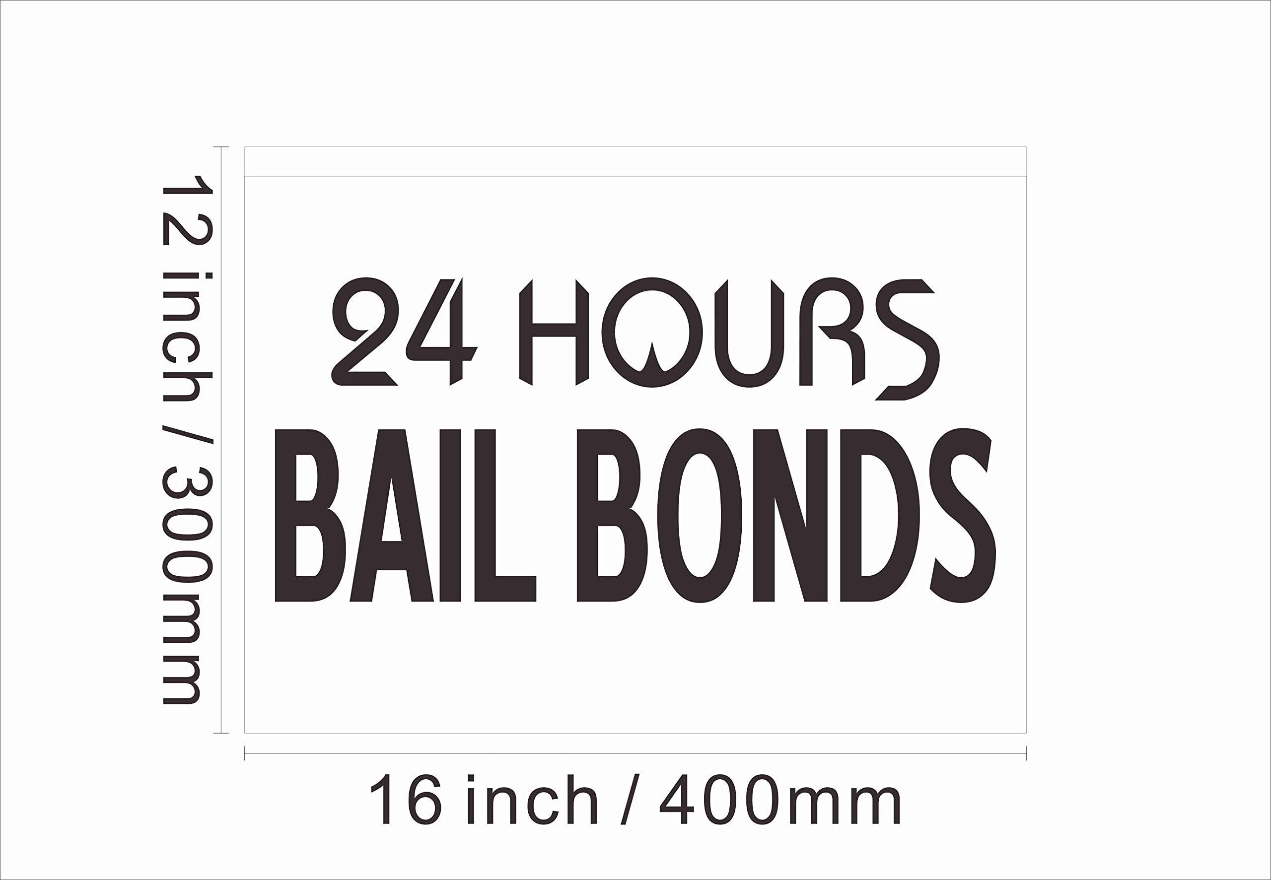 190197 24 Hours Bail Bonds Professional Service Office Shop Open Display LED Light Neon Sign (16" X 12", Orange)
