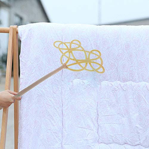 LEJIA Traditional Racket Woven Imitation Rattan Clean Duster Carpet Rug Beater Durable Hand Made for Pet Owner, 62cm/24.41in