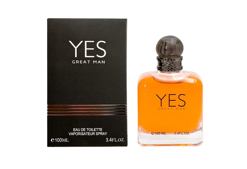 Yes Great Man Cologne for Men 3.4oz/100ml (Our Impression of Stronger with you) Eau de Toilette, Natural Spray