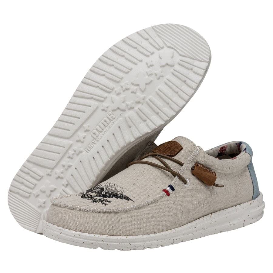 Hey Dude Wally Americana Eagle Size 12 | Men's Loafers | Men's Slip On Shoes | Comfortable & Light-Weight