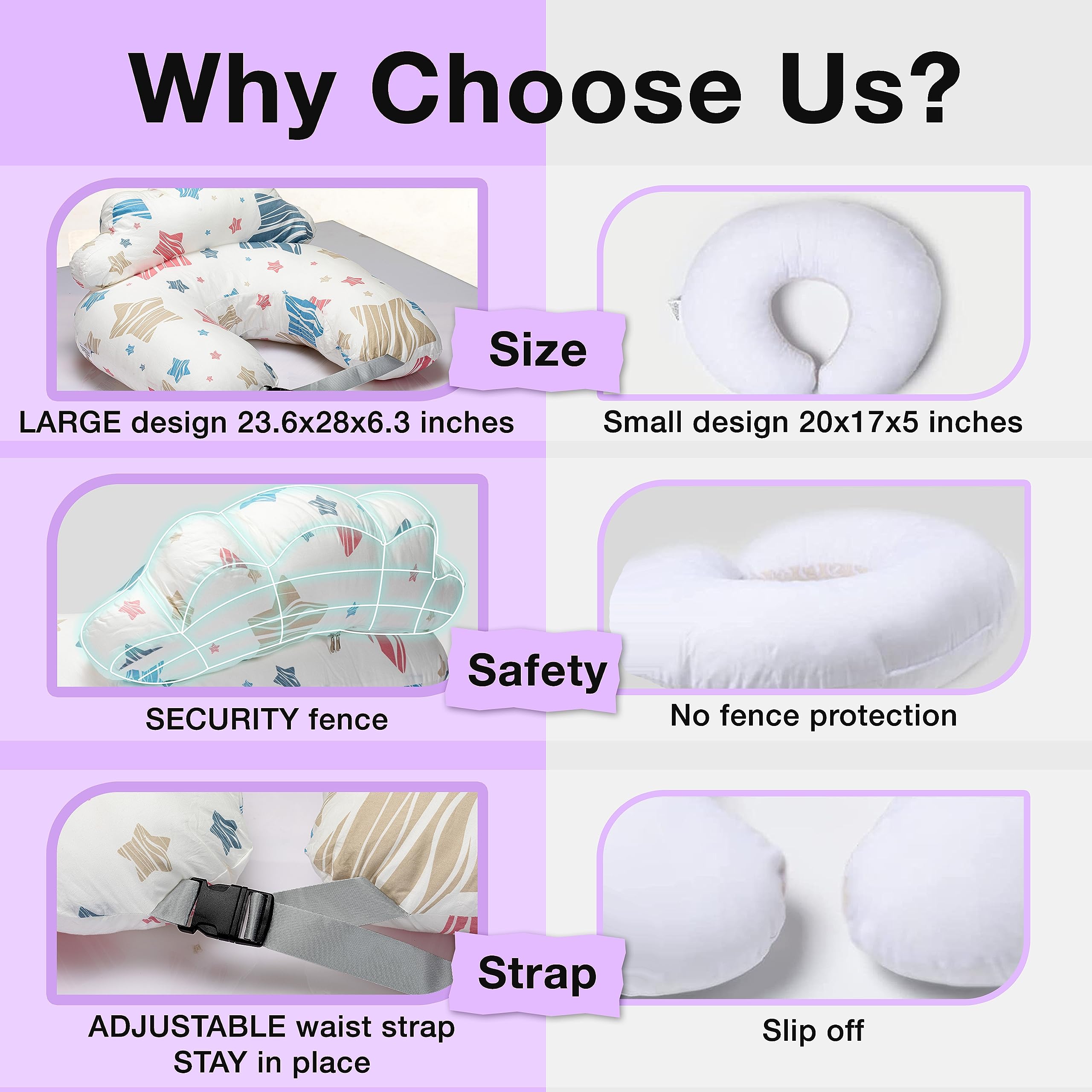 PILLANI Nursing Pillow for Breastfeeding & Bottle Feeding, Original Breast Feeding Pillow for Mom & Baby Support, Removable Cotton Cover, Adjustable Waist Strap, Baby Girl Boy Essentials Must Haves