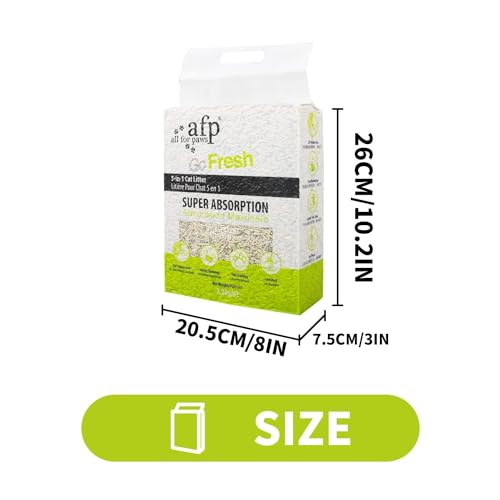 All For Paws Mixed Cat Litter - Formula Upgrade | Enhanced Performance | 2 Bags Flushable 5-in-1 Cat Litter | Natural Tofu Cat Litter (1 Pack)