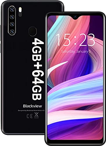 Blackview Unlocked Smartphones, A80 Plus, Dual sim Unlocked Cell Phones, Bundle Android 10 OS 4GB+64GB ROM, 6.5" HD+, Fingerprint Face Detection, 4680mAh Capacity Battery, 4G tmobile Android Phone