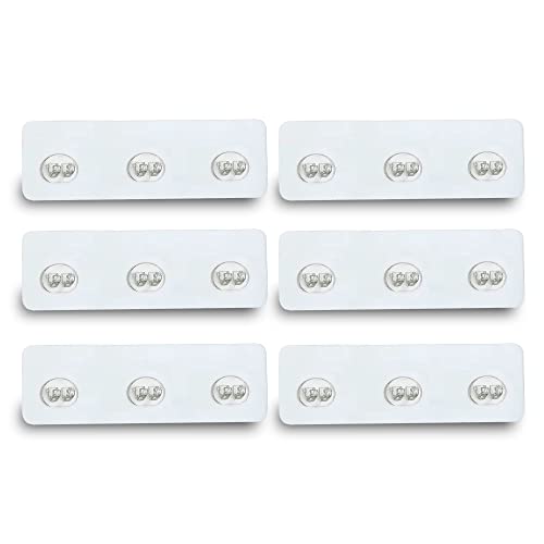 XLQADV Replacement 6 Pcs Adhesive Hooks Sticker for Shower Caddy Basket Shelf SUS304 Stainless Steel (Transparent, S)