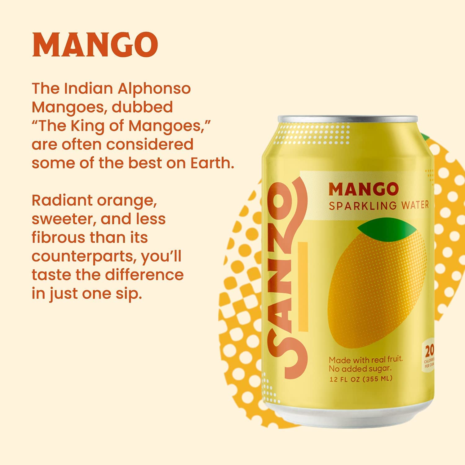 Sanzo Flavored Sparkling Water Variety 12-Pack - Lychee (Berry), Yuzu (Lemon), Pomelo (Grapefruit), Calamansi (Lime), & Mango (Alphonso) - Made with Real Fruit, No Added & Gluten Free - 12 Fl Oz
