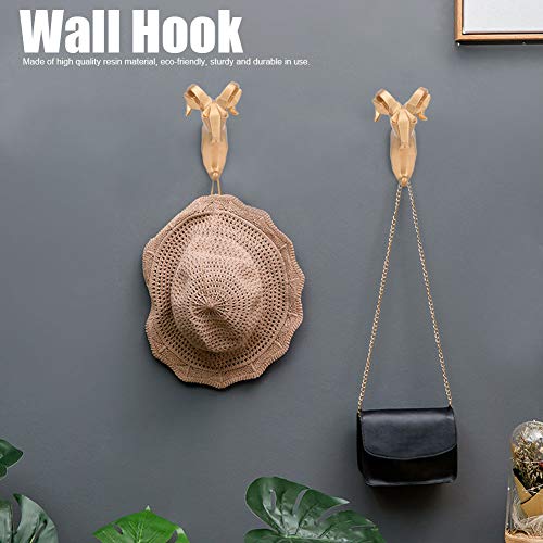 Animal Shape Resin Wall Mounted Hooks Coat Bag Hanger Clothing Hooks Hanging Racks Bathroom Wall Towel Hanging Hook Single Wall Hook Bathroom Decoration(Goat),Coat Hook