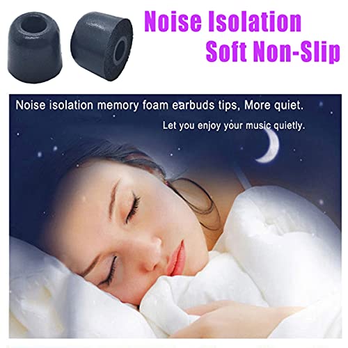 Luckvan Memory Foam Tips for JayBird Earbuds Series 60S Slow Rebound Replacement Ear Tips for JayBird Tarah JayBird Run Air JayBird Freedom JayBird X4 X3 X2 Earbuds 3 Pairs LMS