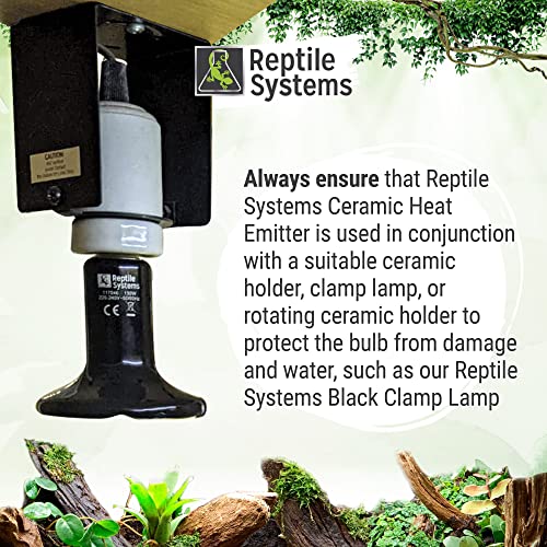 Reptile Systems Ceramic Heat Emitter (Che), 100W β Reptile, Amphibian, Mammal & Baby Chick: Heat Basking for Terrariums, Vivariums, Paludariums, Enclosures & Cages