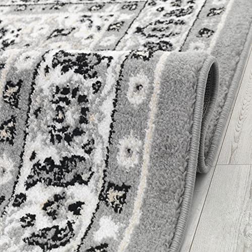 Antep Rugs Oriental 8x10 Traditional Medallion Indoor Area Rug Siesta (Gray Beige, 7'10" x 10')