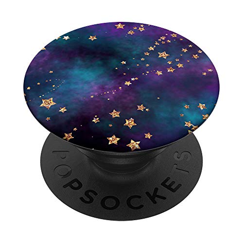 Galaxy Space in Blue Green Yellow Cyan Purple Pink AEHP666 PopSockets PopGrip: Swappable Grip for Phones & Tablets