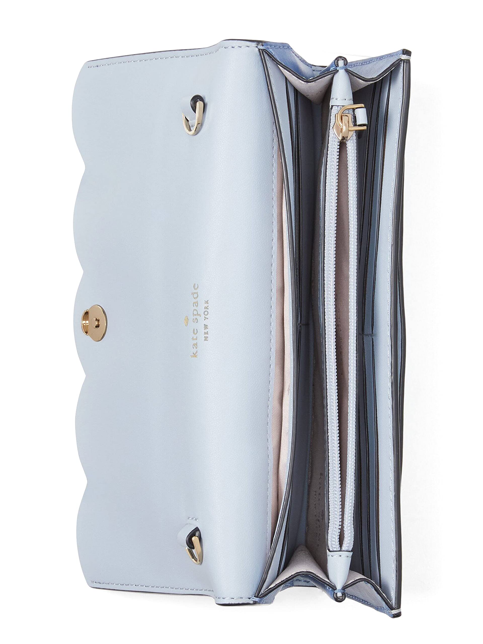 Kate Spade Gemma Wallet On Chain Leather Crossbody Bag Purse Handbag (Fresh Blueberry)