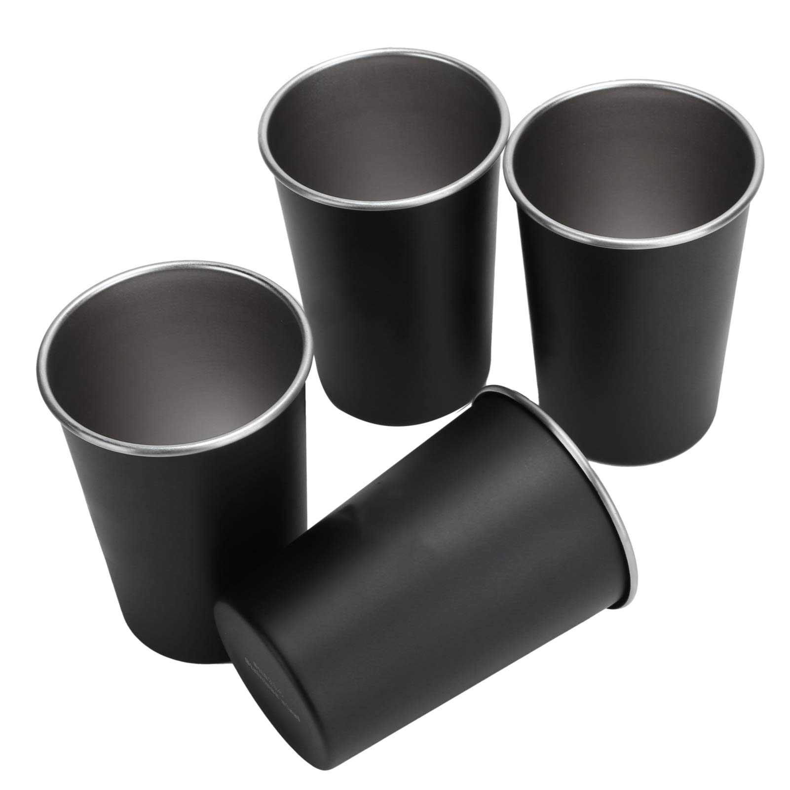 HEITIGN Beer Mug Camping Portable Beer Drinking Cup 4Pcs Stainless Steel Picnic Cup Beer Beverage Drinking Cup for Outdoor Mountaineering Camping Ideal for Home Gift
