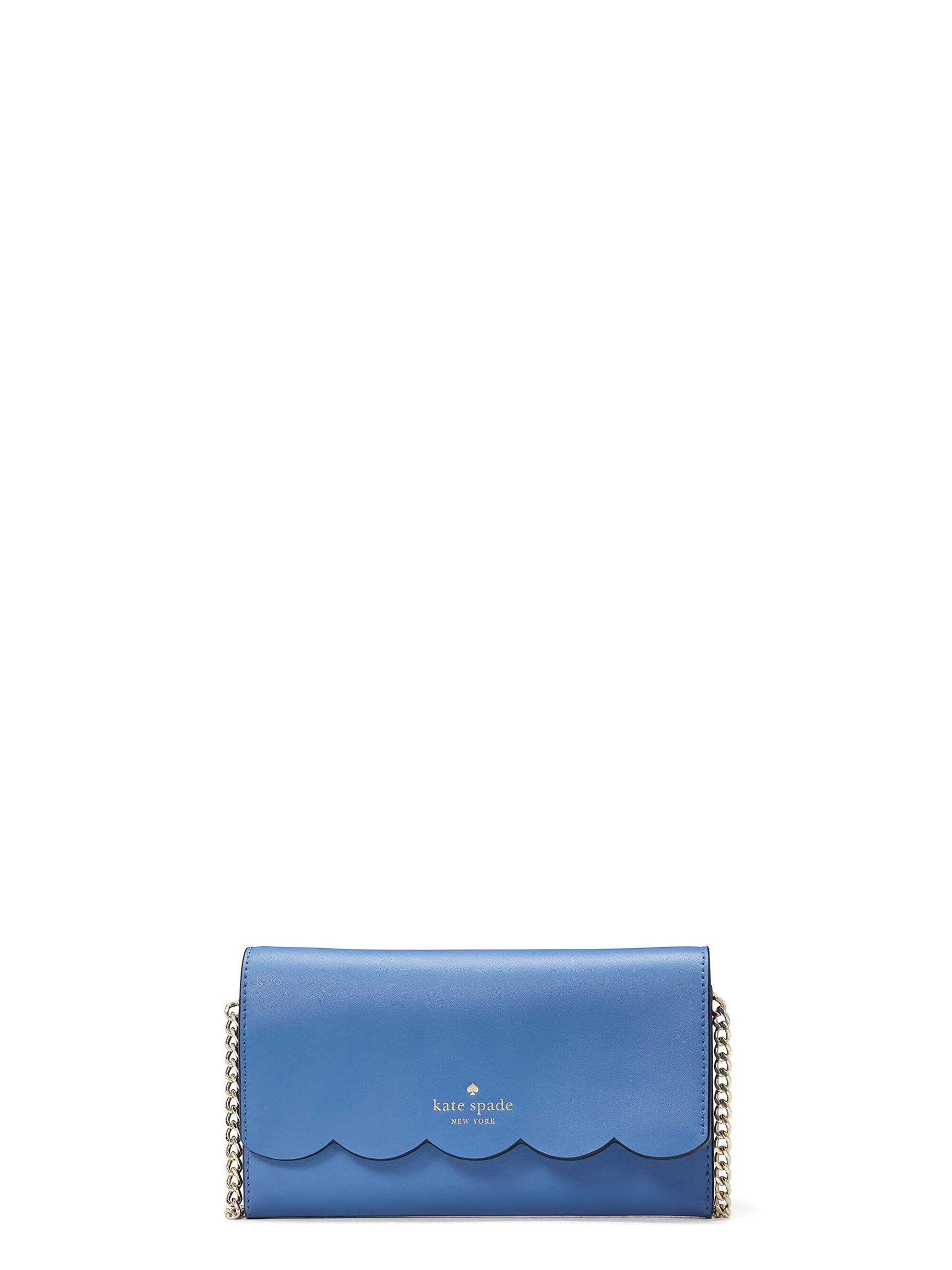 Kate Spade Gemma Wallet On Chain Leather Crossbody Bag Purse Handbag (Fresh Blueberry)