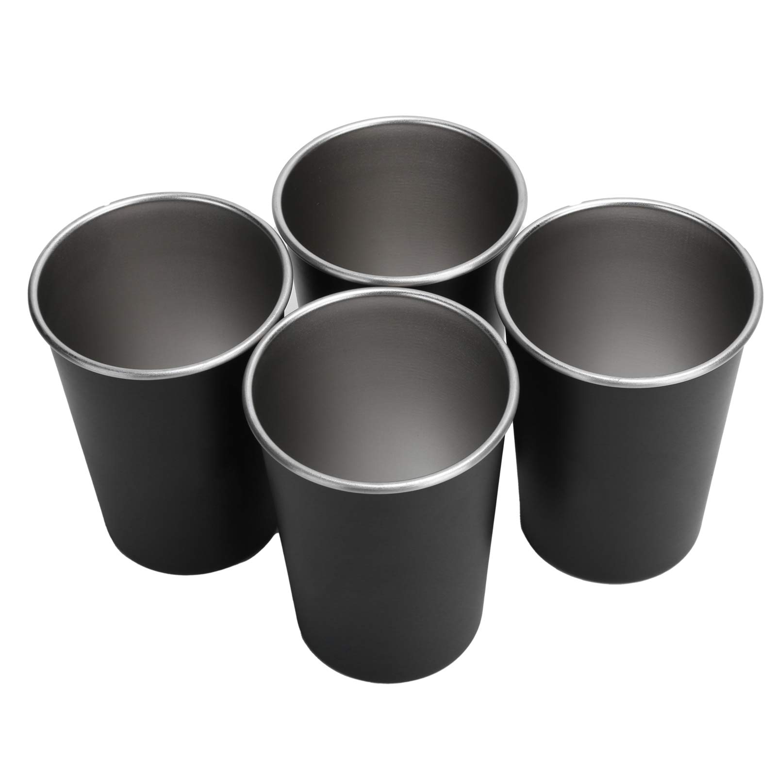 HEITIGN Beer Mug Camping Portable Beer Drinking Cup 4Pcs Stainless Steel Picnic Cup Beer Beverage Drinking Cup for Outdoor Mountaineering Camping Ideal for Home Gift