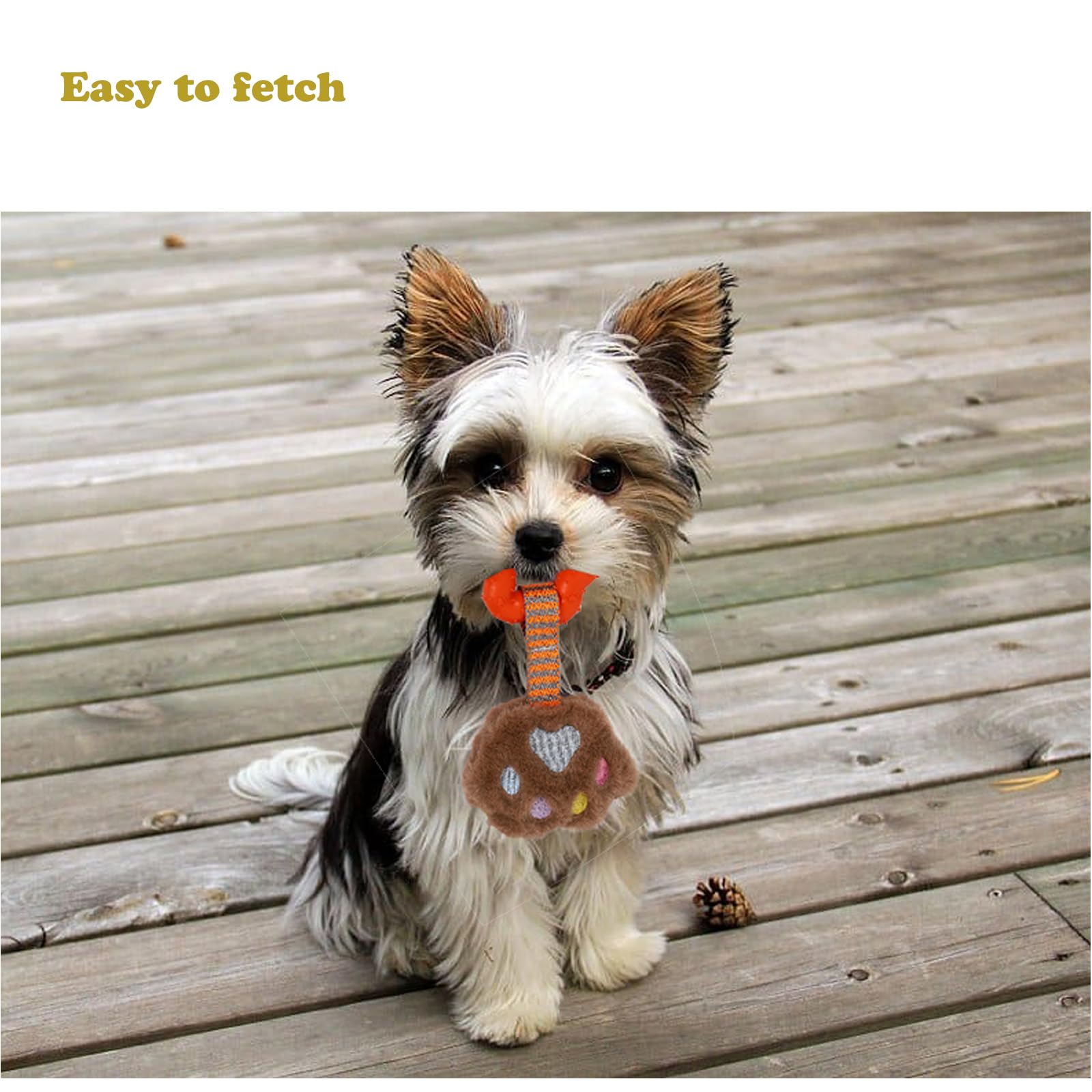 Volacopets Puppy Toys for Teething, Cute Little Puppy chew Toys for Boredom, Dog Squeaky stimulating teether Toy for Small Breed, Interactive Puppy Chewing Toys
