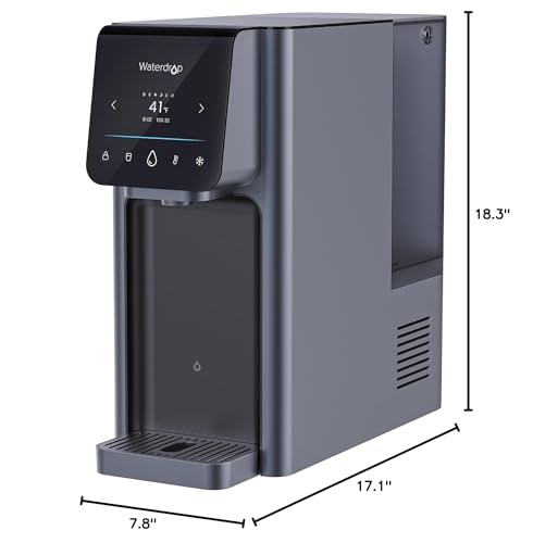 [Hot and Cold] Waterdrop WD-A1 Countertop Reverse Osmosis System, NSF/ANSI 58 Standard, Bottleless Water Cooler, 6 Temperature Settings Hot Cold & Room Water Dispenser, 2:1 Pure to Drain