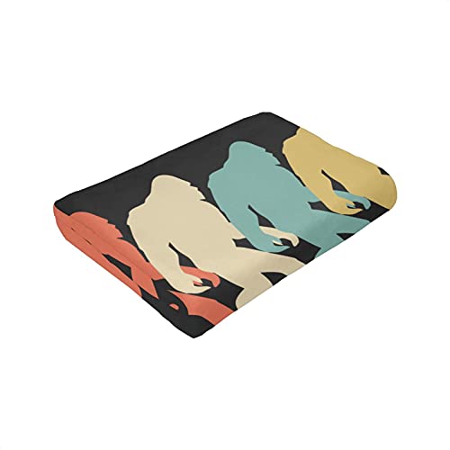 Bigfoot Flannel Fleece Throw Blankets for Bed Sofa Living Room Soft Blanket Warm Cozy Fluffy Throw Plush Blanket