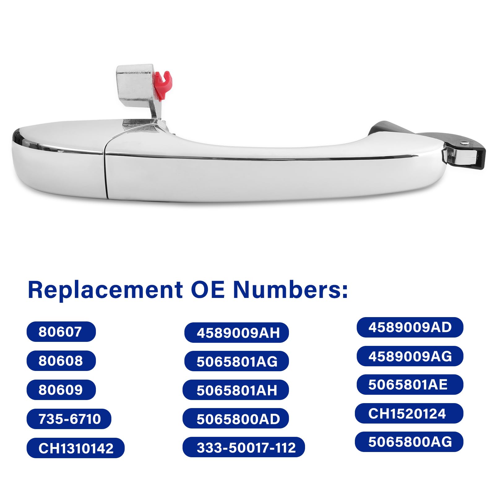 Lcyolada 4Pcs Exterior Door Handles for Chrysler 300C 2005 2006 2007 2008 2009 2010, Dodge Magnum 2005-2008 & Charger 2007,CH1310142, 5065801AG